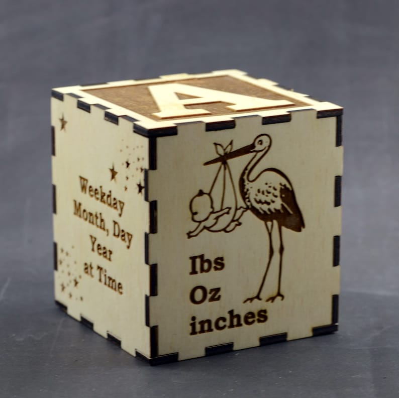 Custom Baby Block Svg Personalized Wooden Block Digital Laser - Etsy
