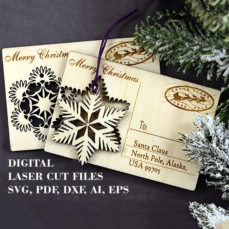 Christmas Card Svg Files - Etsy