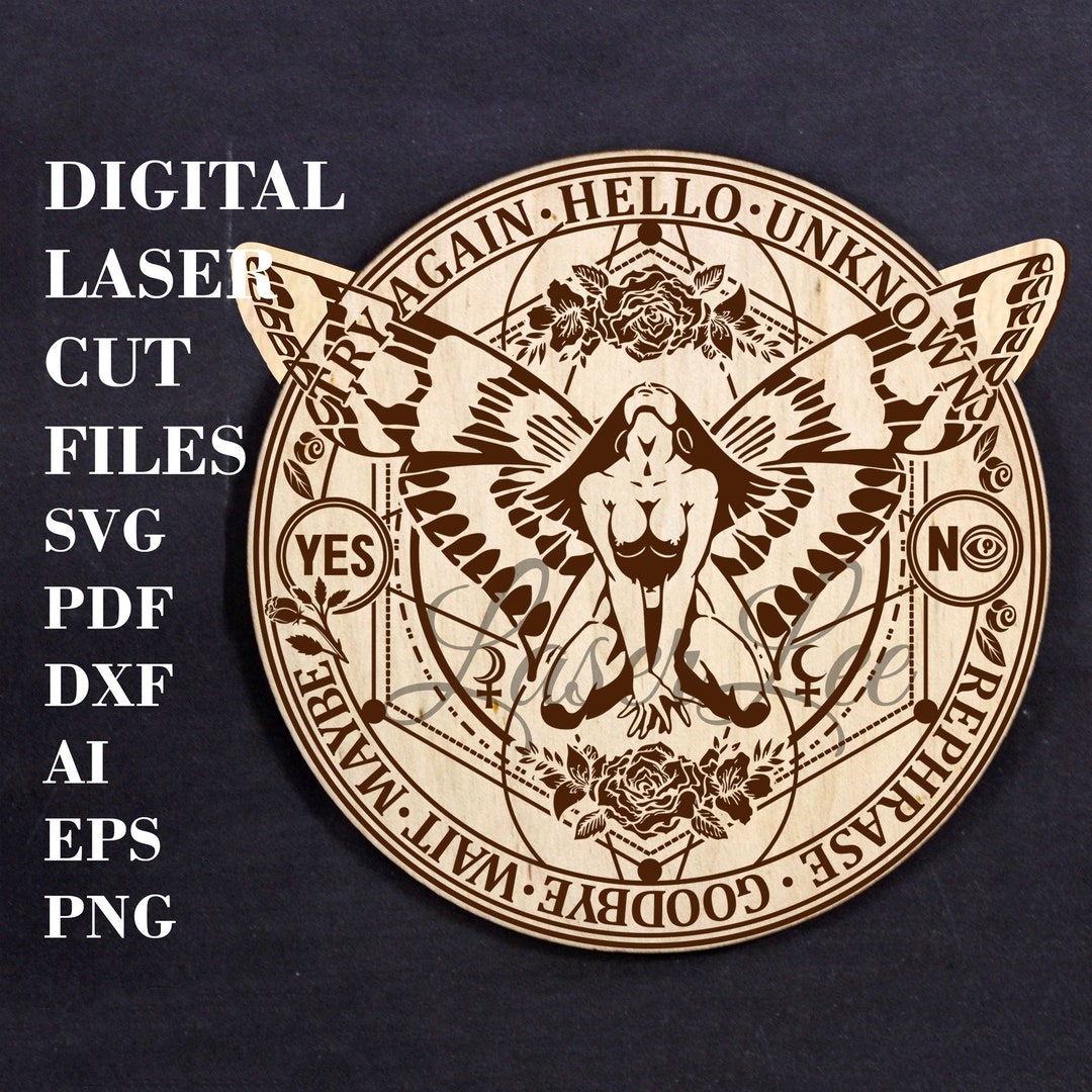 Butterfly Lady Pendulum Board SVG Girl With Butterfly Wings SVG Angel ...