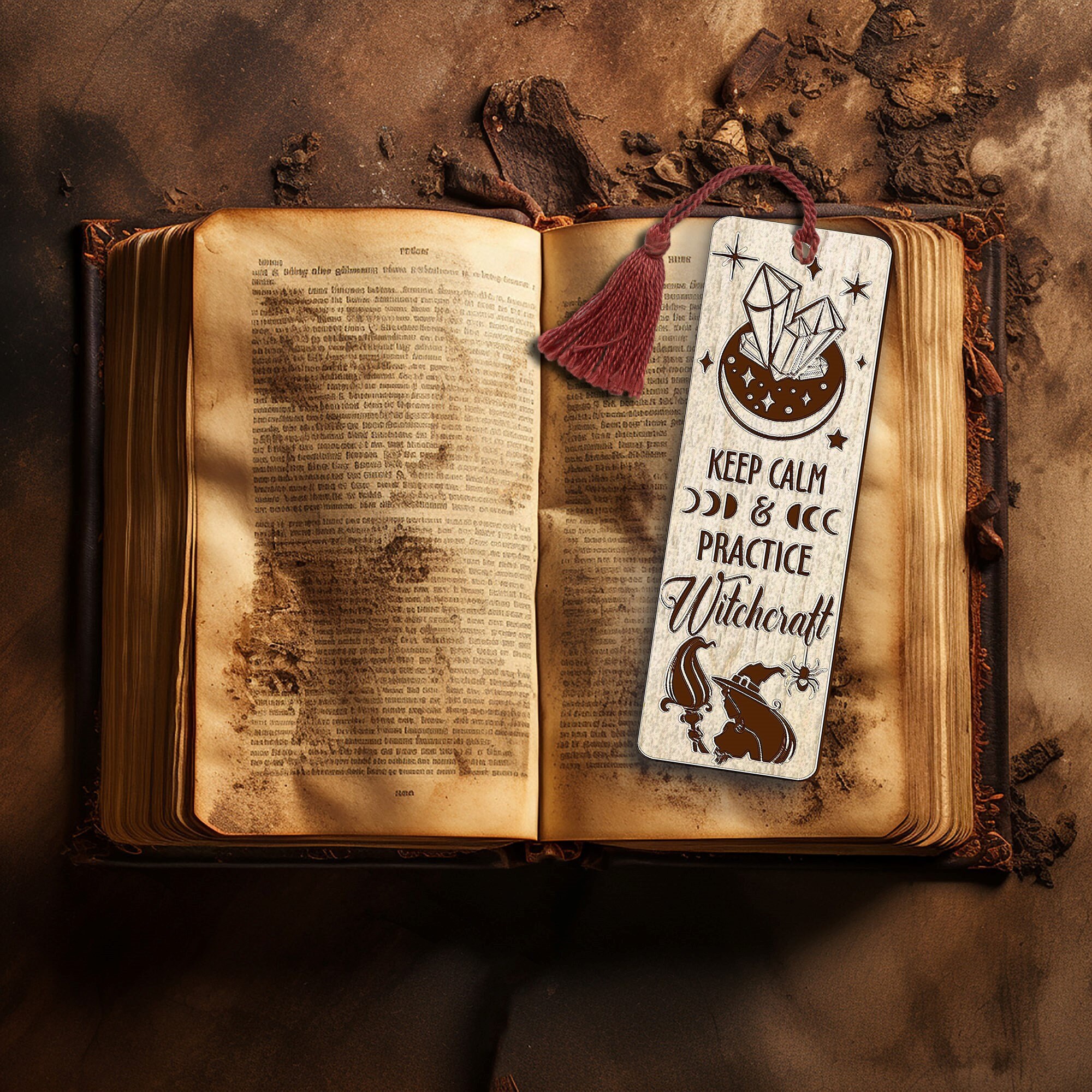 Digital Wood Witch Bookmarks Set of 3 Pcs SVG in a World Full of ...