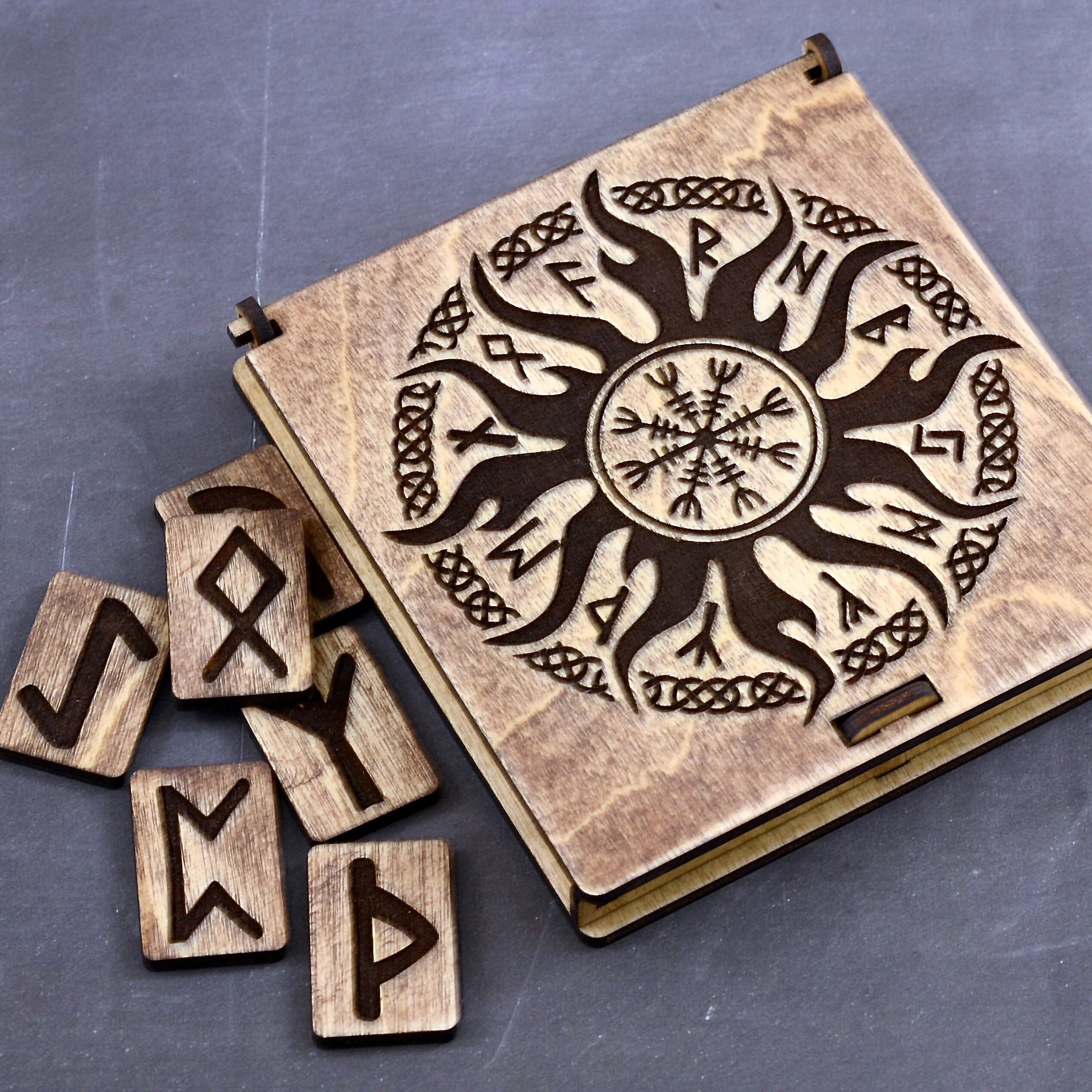 Wooden Runes Set in Gift Box SVG Viking Runes Svg Digital - Etsy