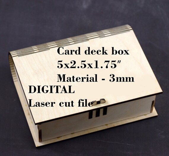 Card Deck Box Svg Small Wooden Box 5x2.5x1.75 Trinket Box Svg - Etsy