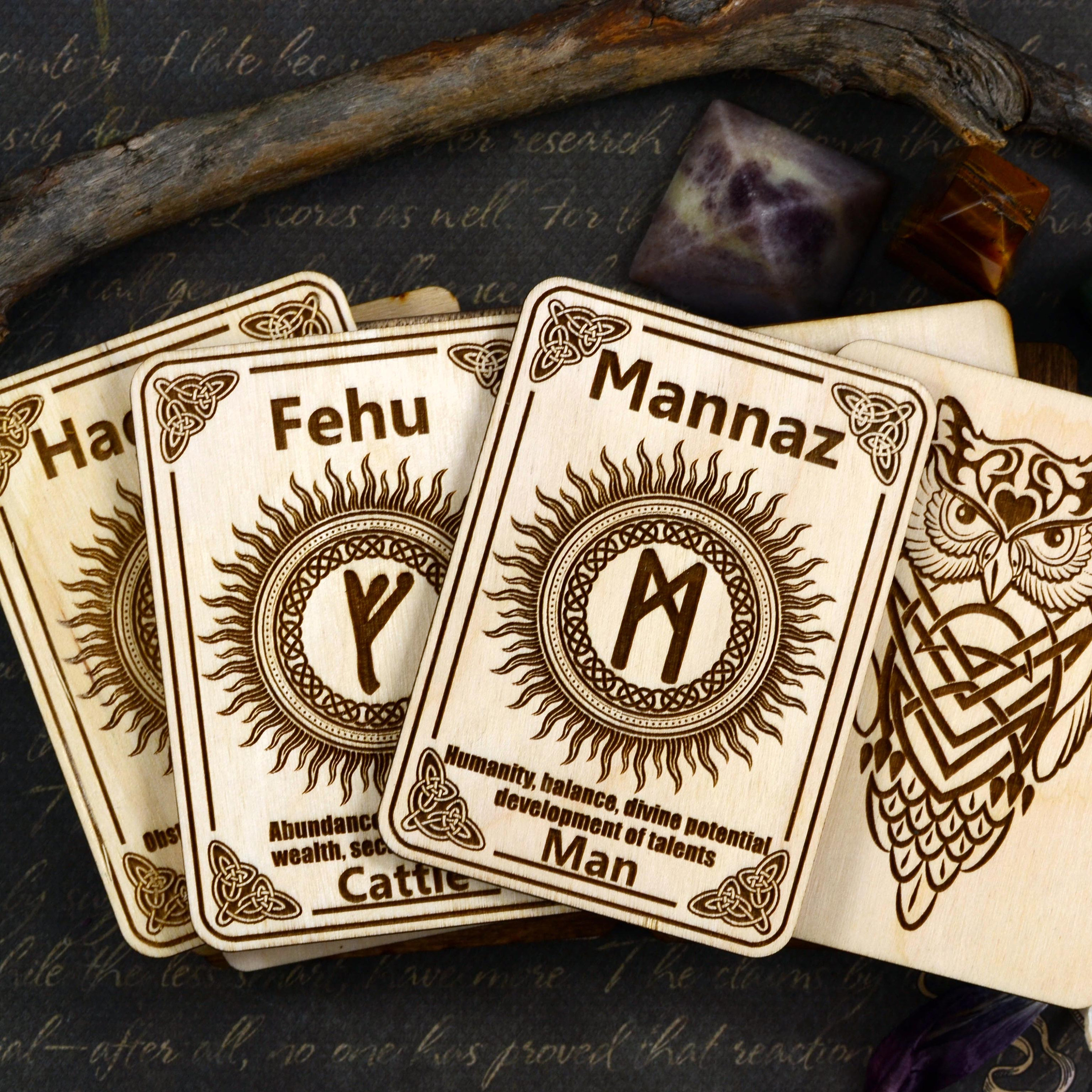 Elder Futhark Runes Oracle Cards SVG Set of 24 Pcs With Box - Etsy ...