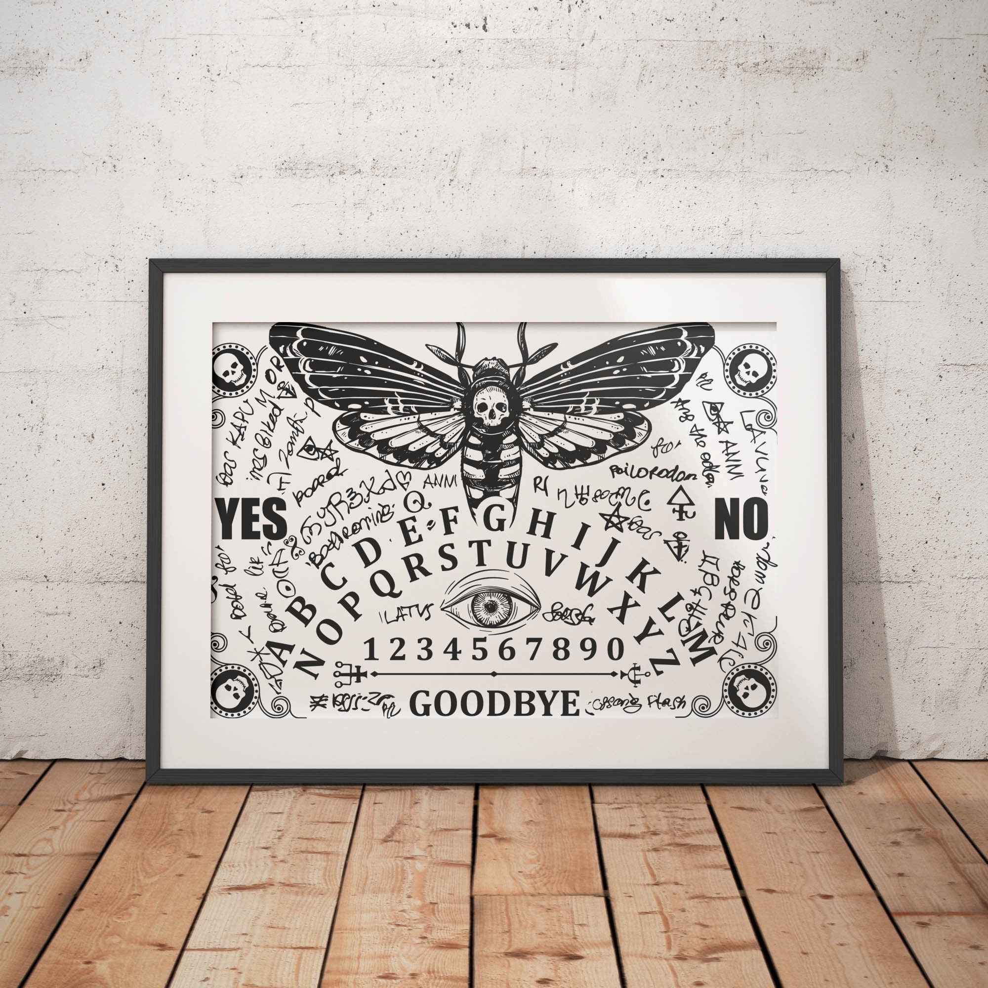 Death Head Moth Spirit Board SVG Classic Ouija Board With - Etsy