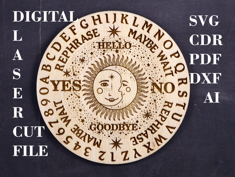 Sun Moon Pendulum Board Svg Yes No Board Svg Digital Laser Cut - Etsy