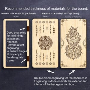 Travel Backgammon Set Laser Cut Files, Wooden Board Game SVG, Table ...