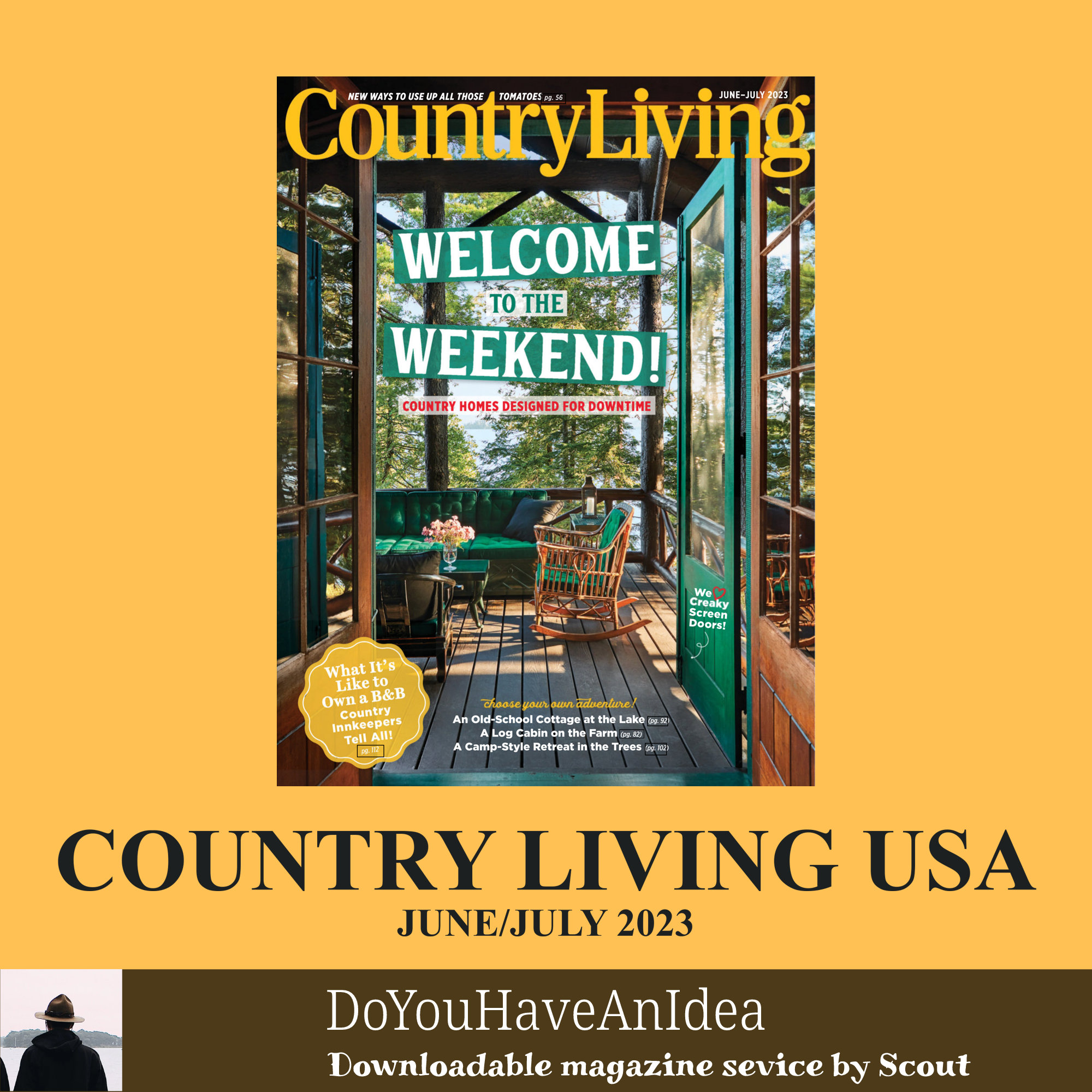 Country Living USA June/july 2023 Welcome to the Weekend Downloadable ...