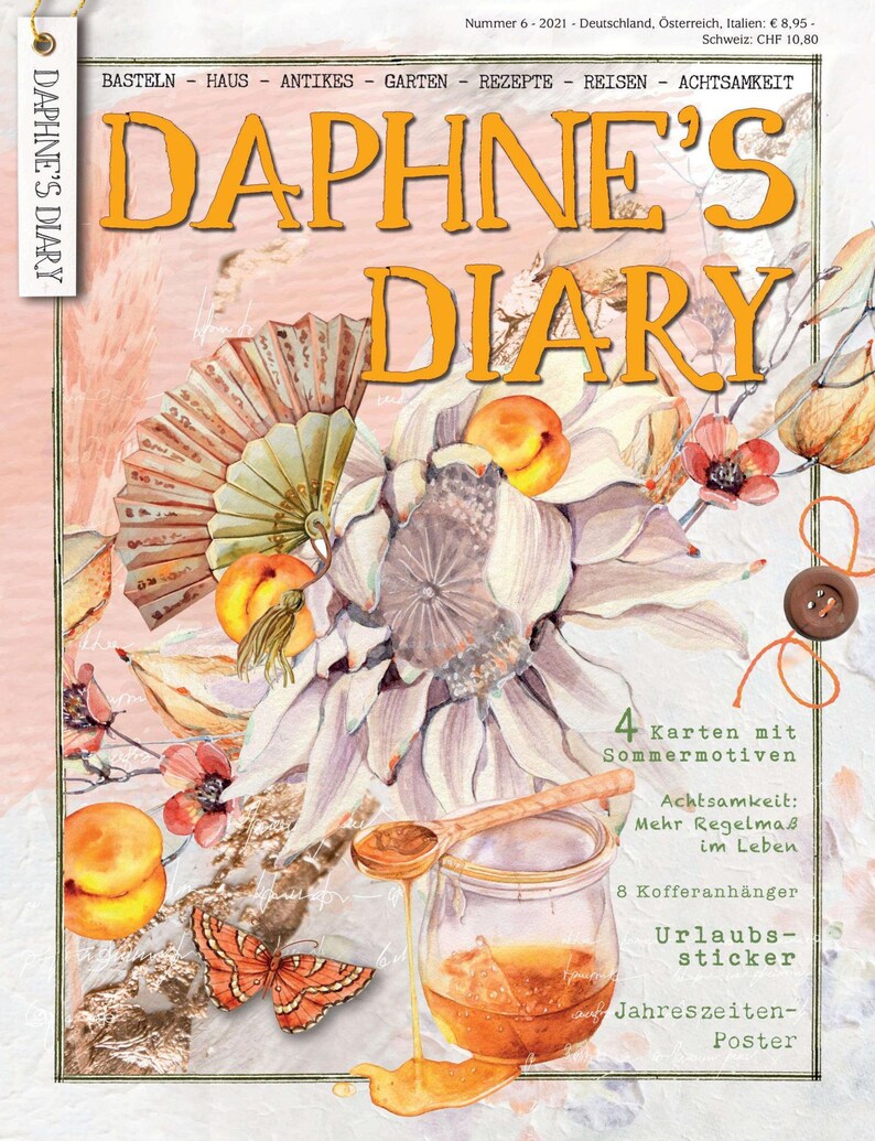 Daphne’s Diary Deutsch Ausgabe – Nummer 06, 2021 – Urlaubs - Sticker ...