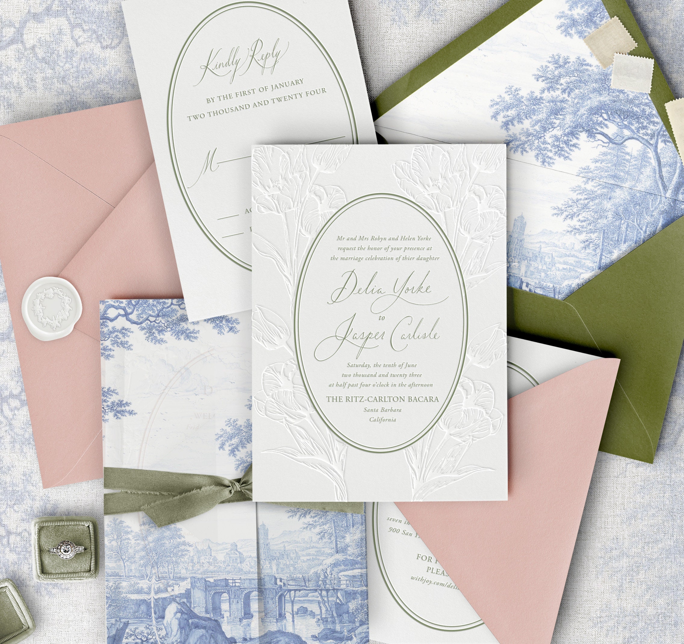 Luxury Wedding Invitations, Letterpress and Blind Embossed Unique ...