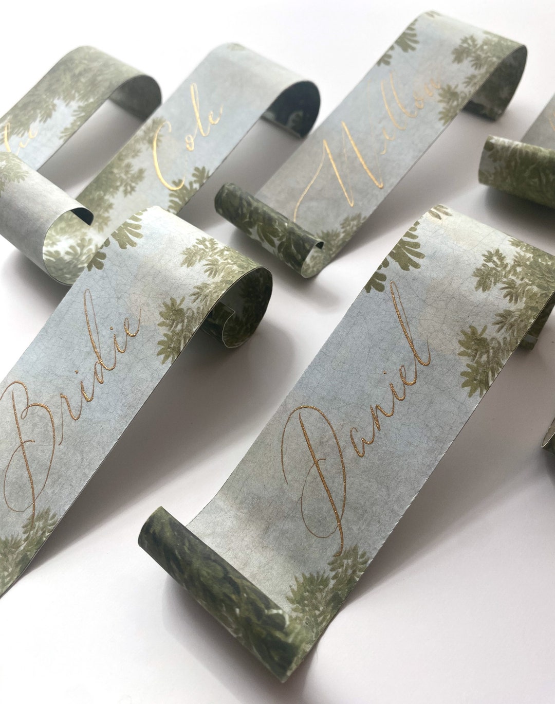 Hand-lettered Calligraphy Scrolls for Wedding Place Cards - Etsy