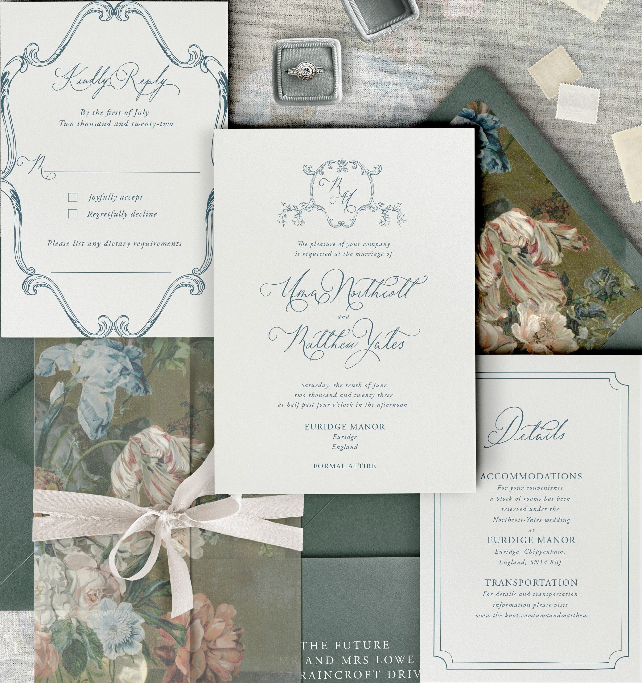 Printable Wedding Crest Invitation, Unique Wedding Invitations ...