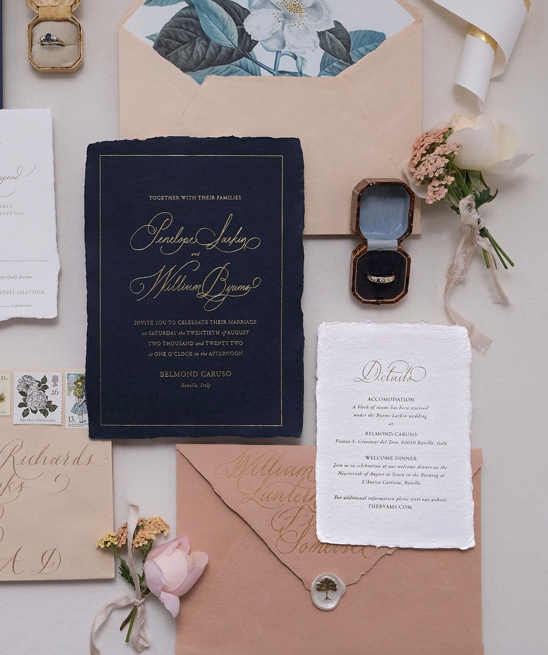 Printable Classic Invitation Suite, Custom Calligraphy Wedding Invite ...