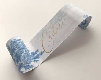 Hand-lettered Calligraphy Scrolls: Custom Wedding Place Cards - Etsy