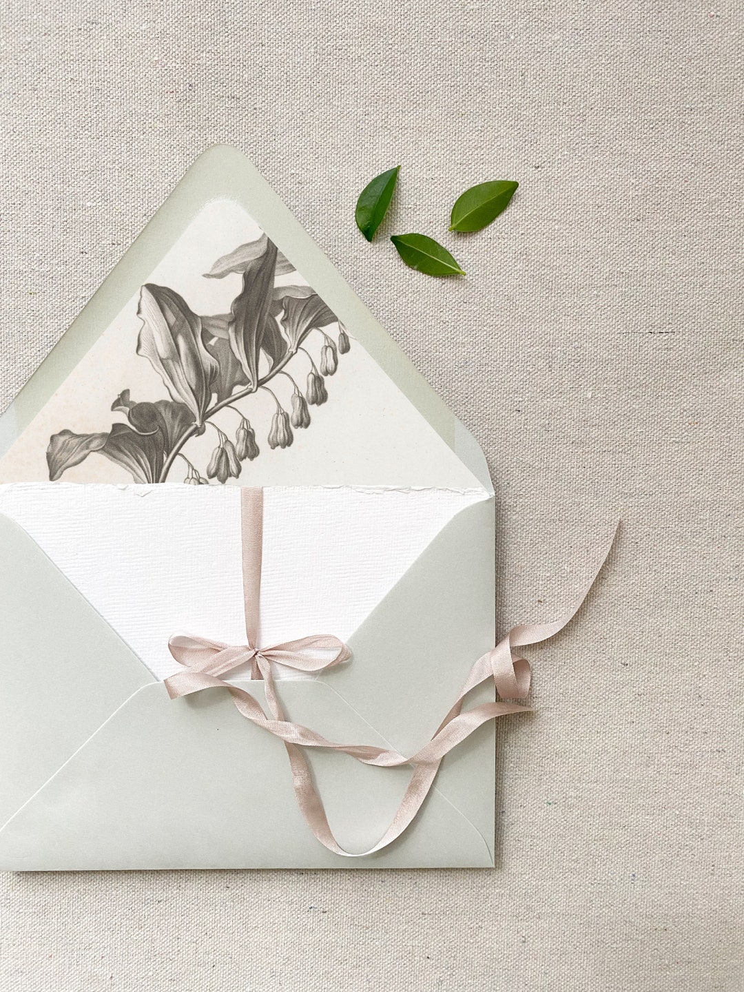 Vintage Monochrome Drawing Envelope Liner, Fine Art Classic Design for ...