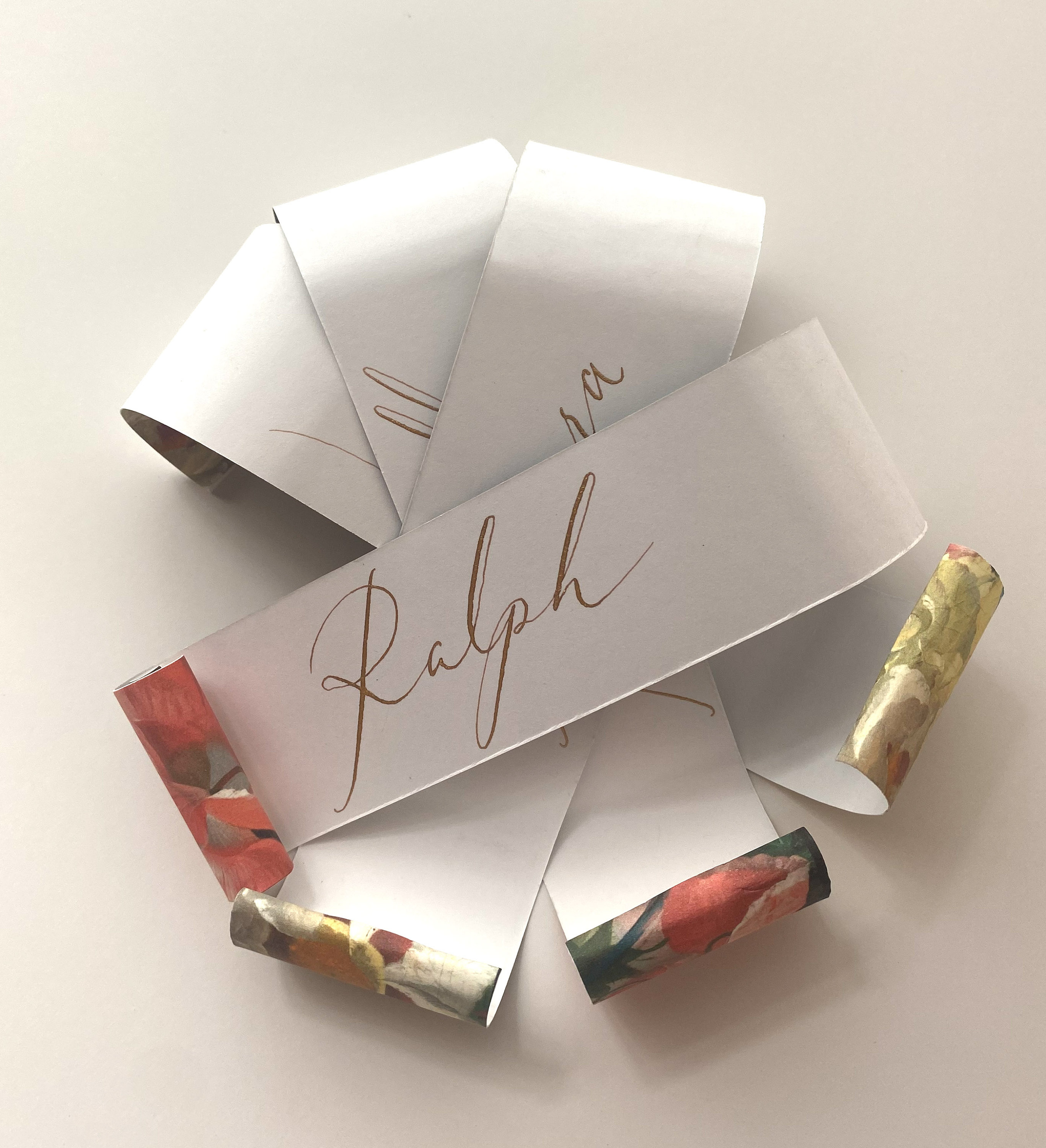 Hand-lettered Calligraphy Scrolls: Custom Wedding Place Cards - Etsy