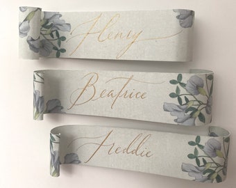 Hand-lettered Calligraphy Scrolls: Custom Wedding Place Cards - Etsy