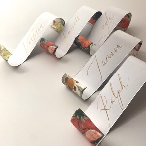 Hand-lettered Calligraphy Scrolls: Custom Wedding Place Cards - Etsy