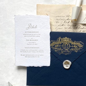 Printable Fine Art Gold Foil European Wedding Invitation Suite, Digital ...