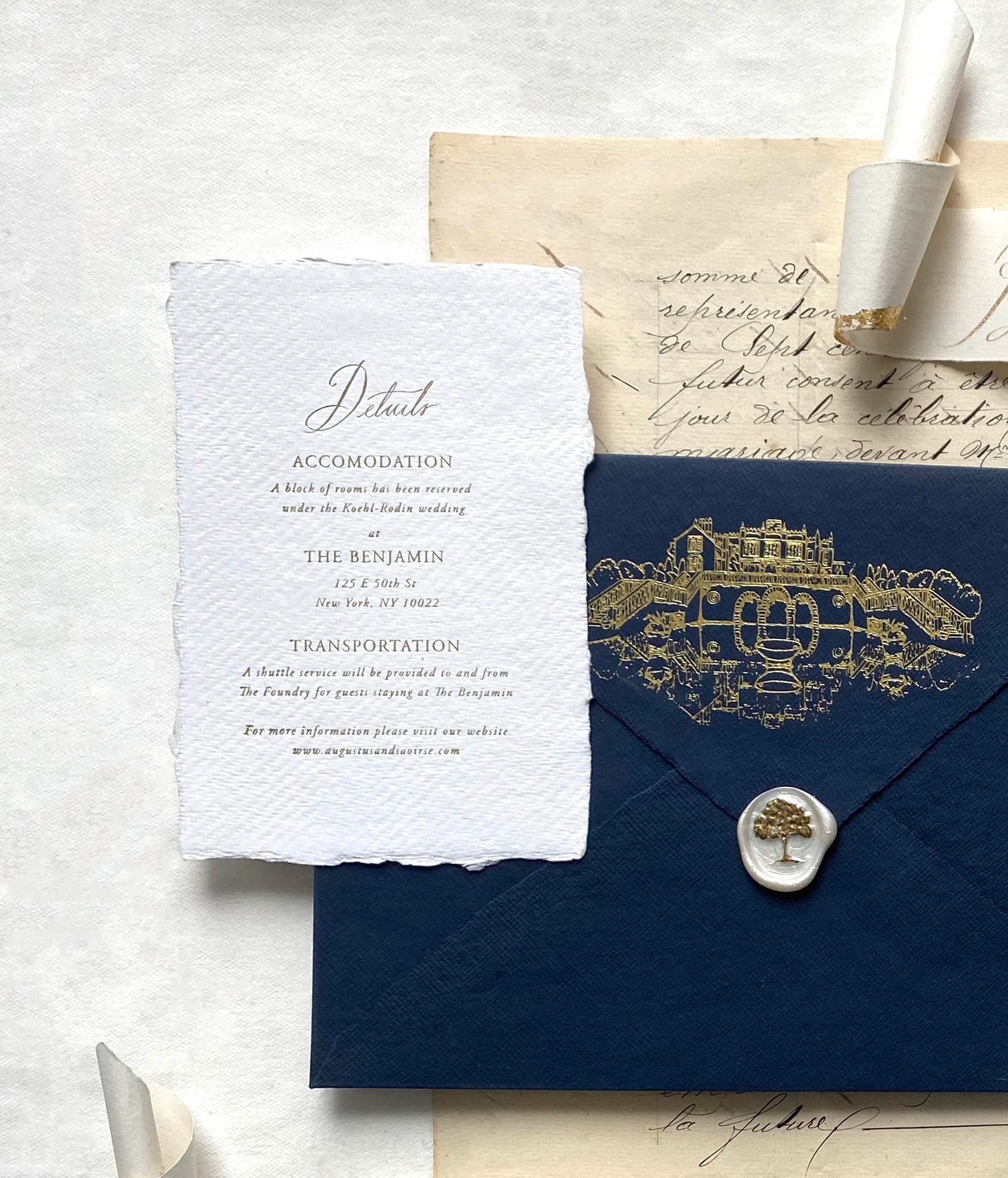 Printable Fine Art Gold Foil European Wedding Invitation Suite - Etsy