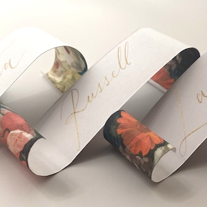 Hand-lettered Calligraphy Scrolls: Custom Wedding Place Cards - Etsy