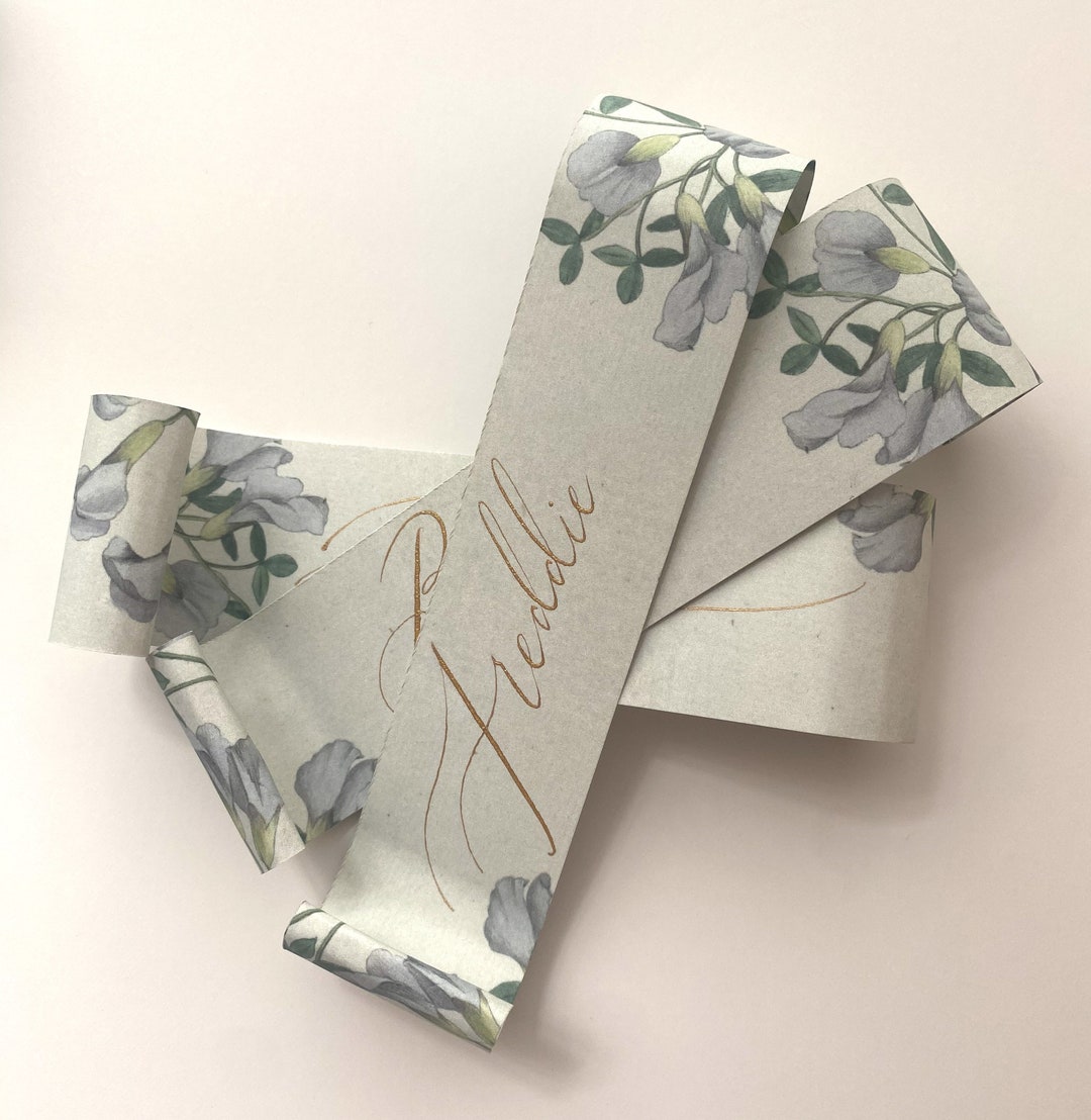 Hand-lettered Calligraphy Scrolls: Custom Wedding Place Cards, Bridal ...