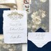 Printable Fine Art Gold Foil European Wedding Invitation Suite, Digital ...