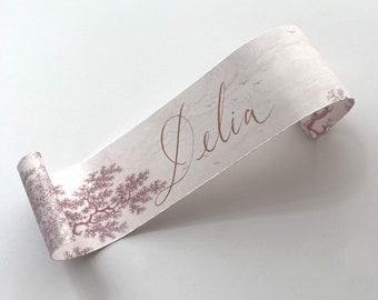 Hand-lettered Calligraphy Scrolls: Custom Wedding Place Cards - Etsy