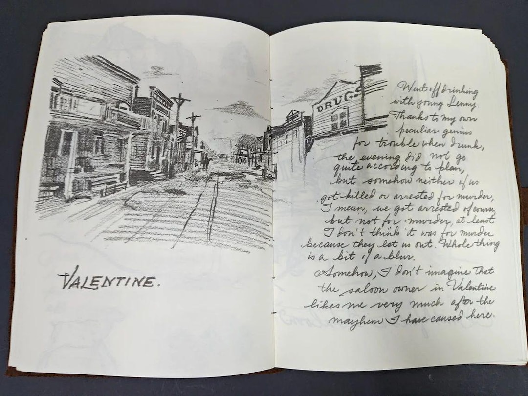 Arthur Morgan Journal Rdr2 Cosplay Arthur's Journal Video Game Props ...