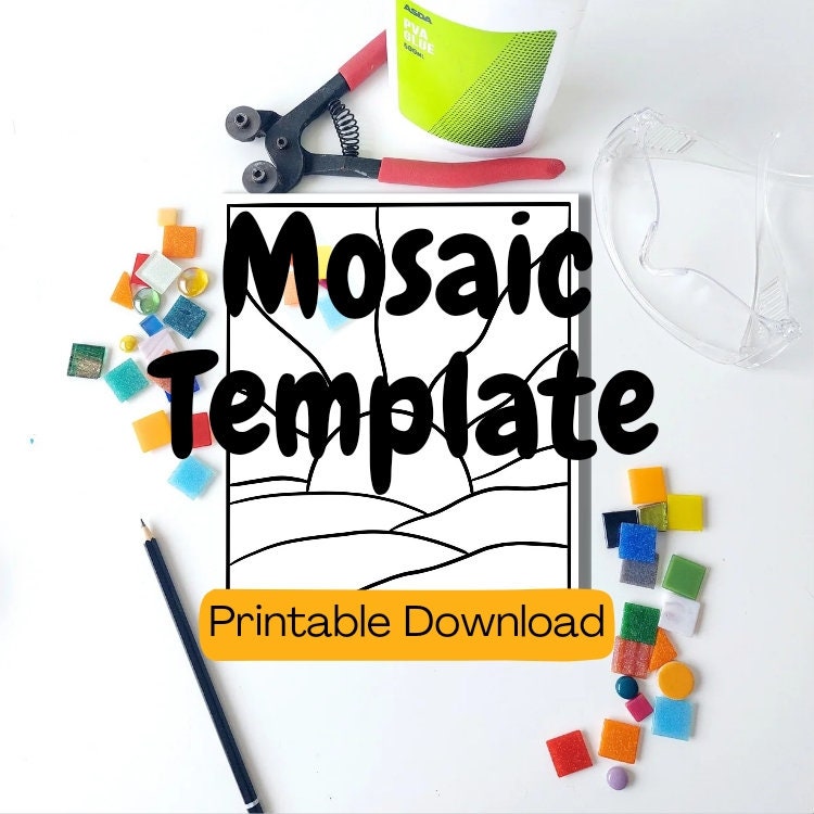 Sunset Pattern Template. Printable Download Template for Mosaic ...