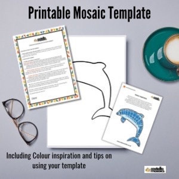 Mosaic Pattern Dolphin - Etsy