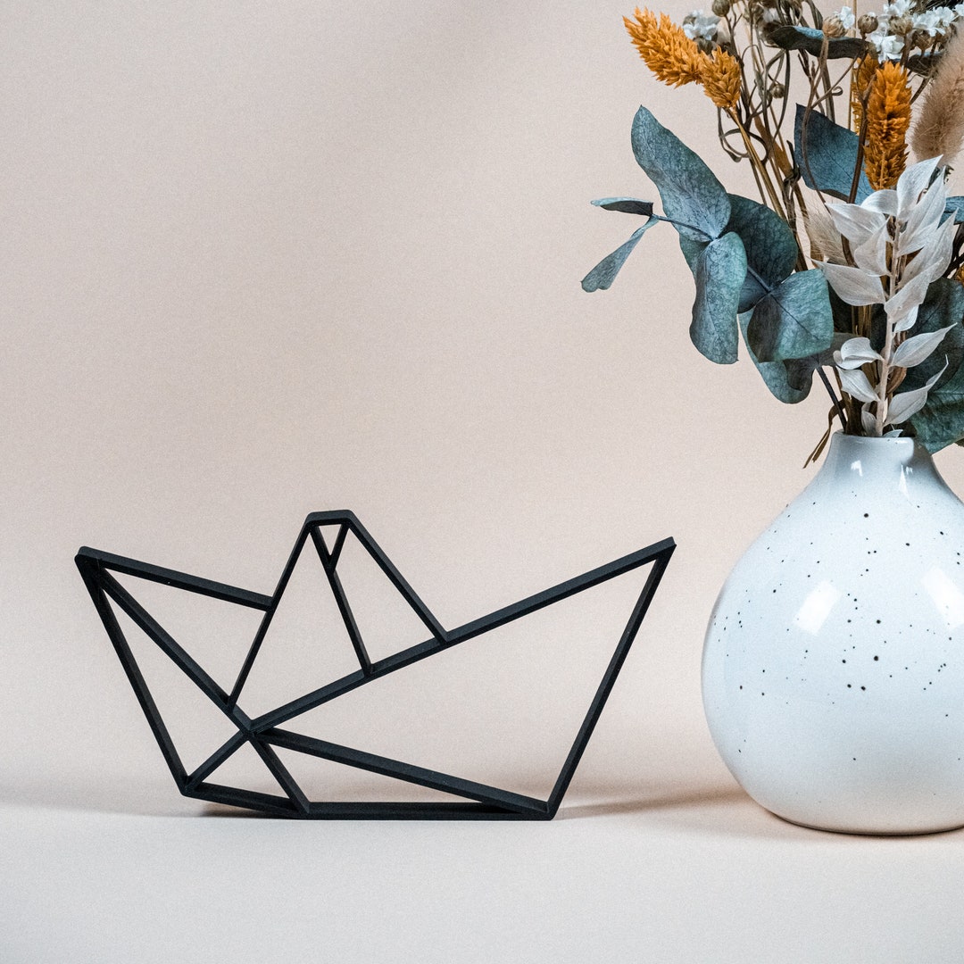Origami Papierboot - 3D Druck - Moderne Dekoration für Dein Zuhause ...