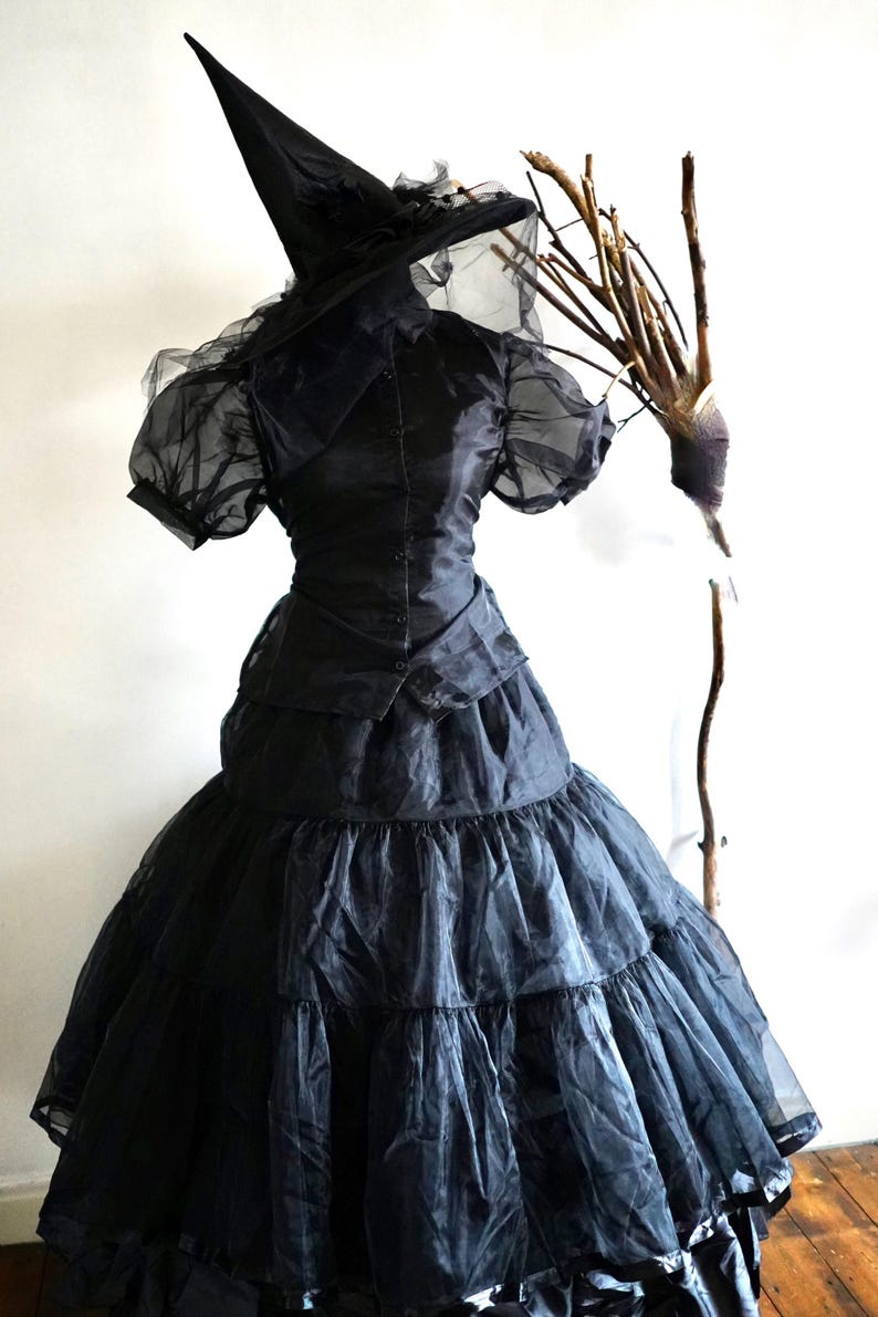Witch Costume for Halloween, Wicked Witch Villain, Party Fancy Dress ...