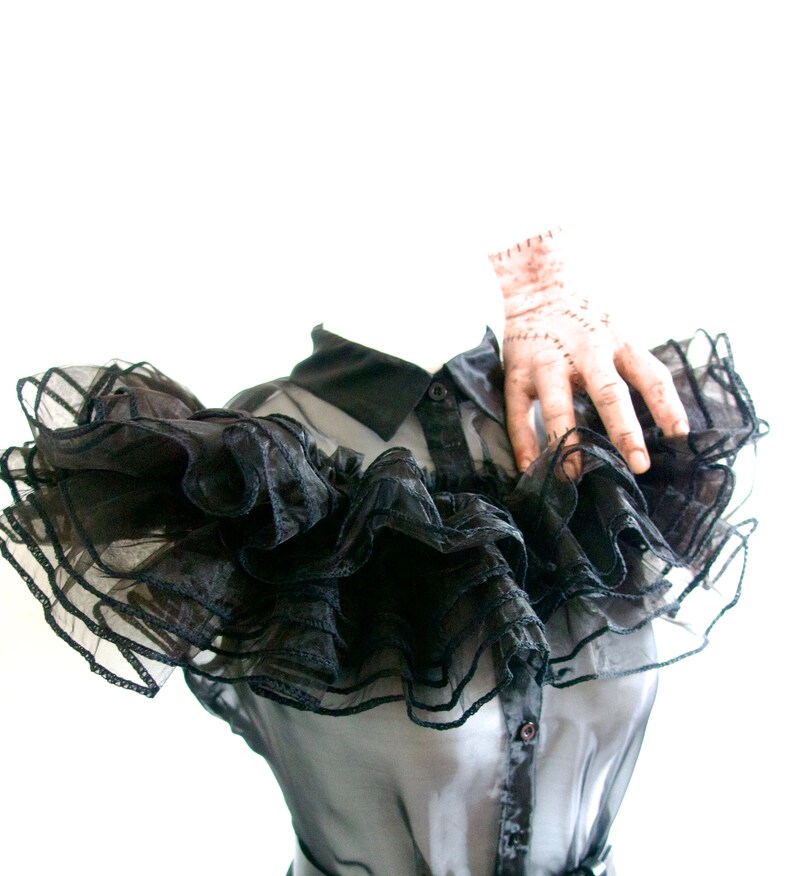 Wednesday Addams Raven Dance Black Organza Inspired Dress, Cosplay ...