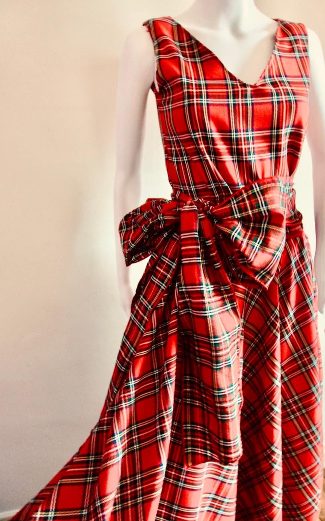 Women’s Classic Tartan Dress, Evening Wear, Royal Stewart Tartan Made ...