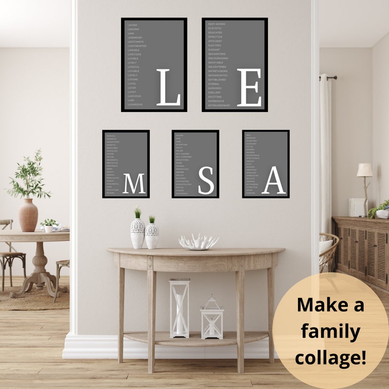 Letter R Positive Adjectives Initial Wall Print Digital - Etsy