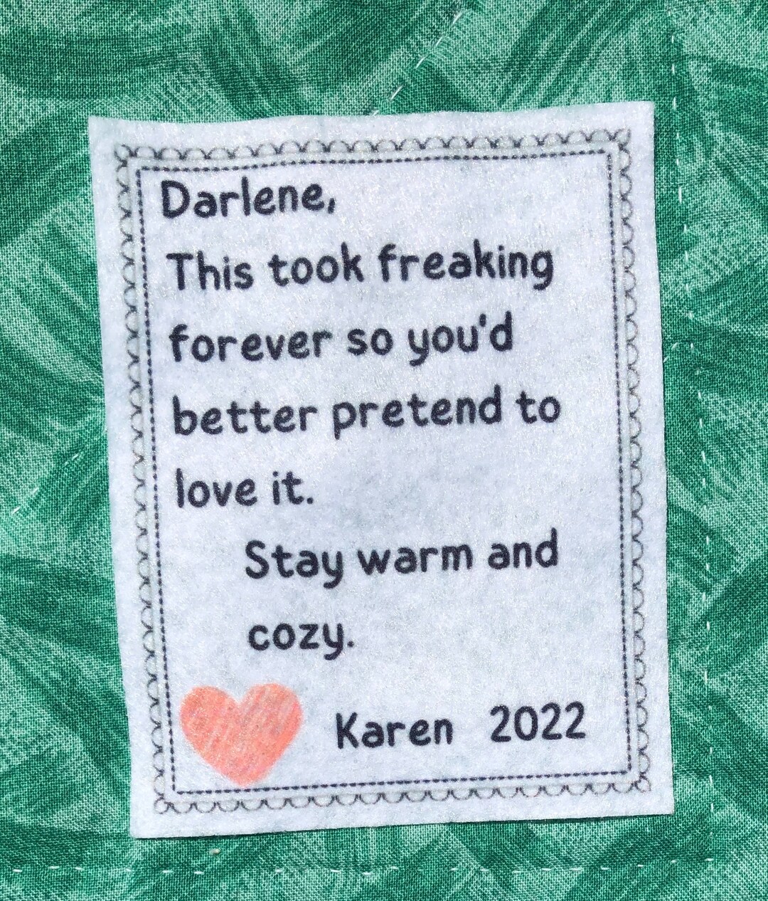 Best Friend Quilt Label/customized Blanket Label/personalized Quilt ...