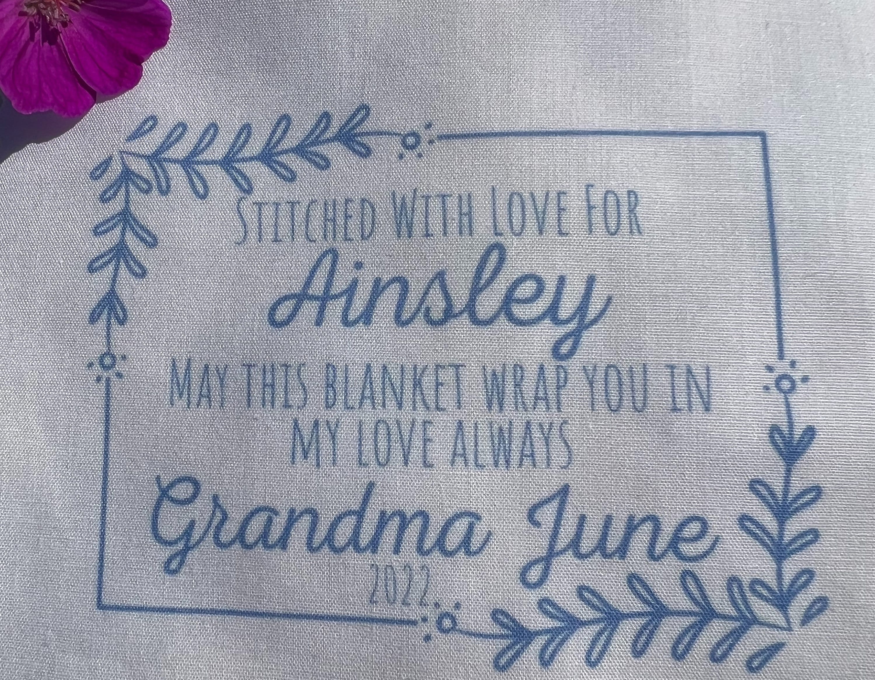 Stitched With Love for Rectangle Quilt Label/personalized Label ...