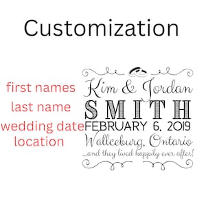 Square Wedding Quilt Label/personalized Label/customized Quilt Label ...