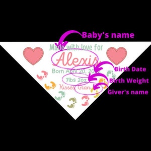 Triangle Corner Baby Quilt Label - Etsy