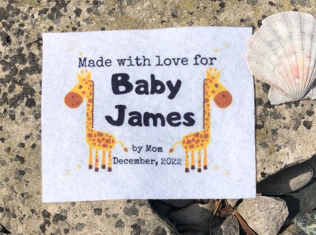 Baby Giraffe Quilt Label - Etsy