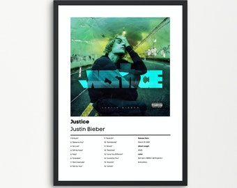 Justice Justin Bieber Poster | Etsy
