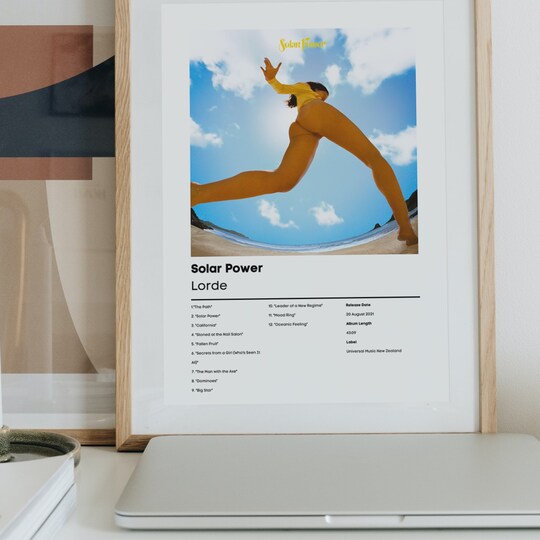 Lorde, Solar Power, Album Cover Art, Lorde Music Print, Wall Poster ...