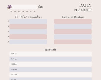 Daily Self Care Log - Etsy