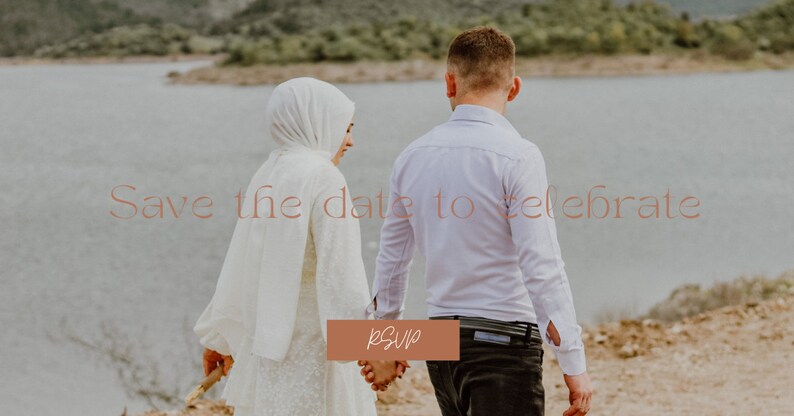 Canva Template Muslim Wedding Website, Shaadi Website Template, Canva ...