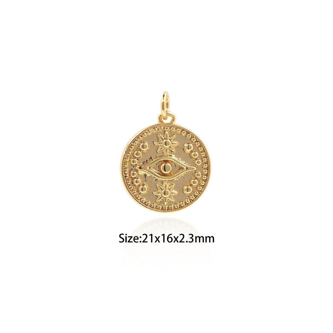 Dainty Magic Eye Necklace Evil Eye Charm Round Eye Pendant - Etsy