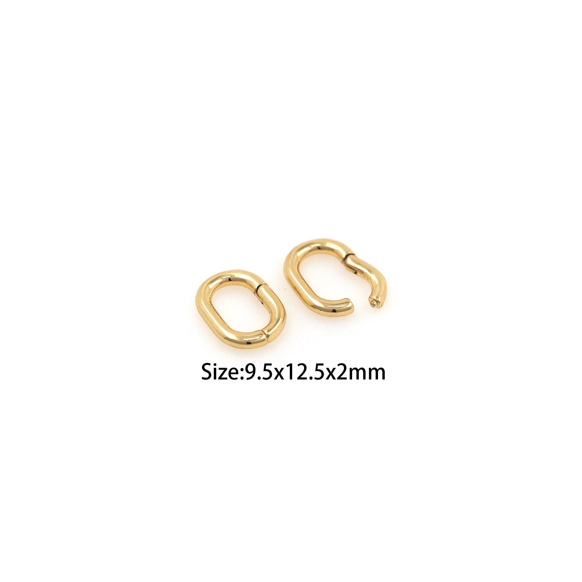 Oval Clasp 18K Gold Filled Paper Clip Clasp Spring Clasp - Etsy