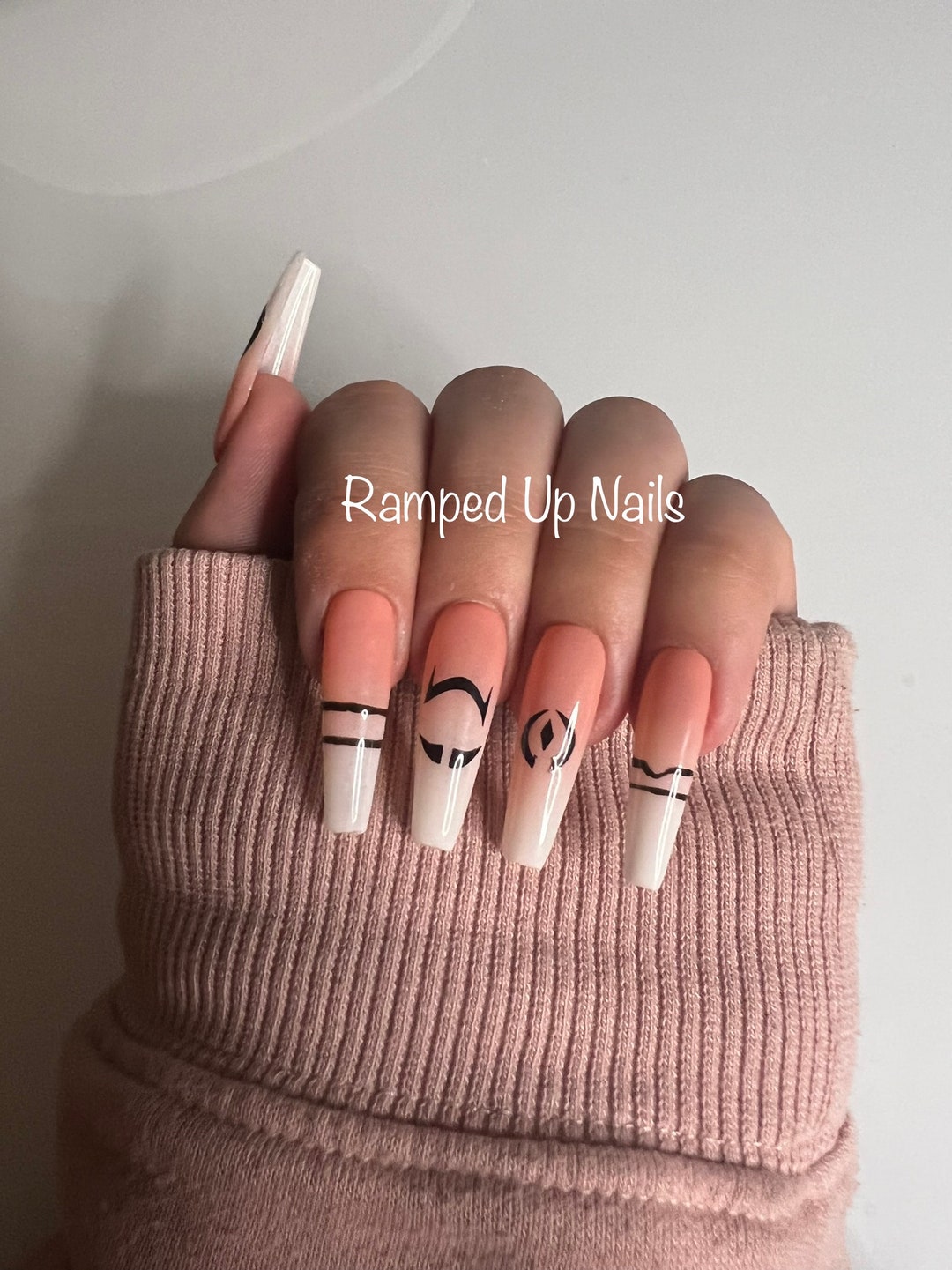 Sukuna Anime Ombré Press on Nails - Etsy