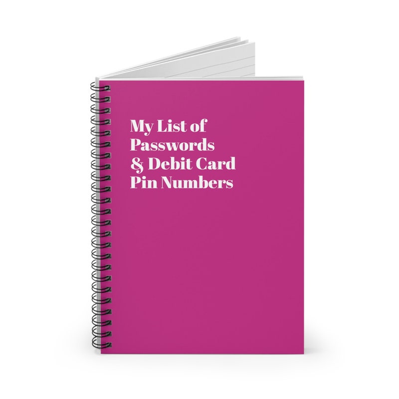 Password Notebook Etsy