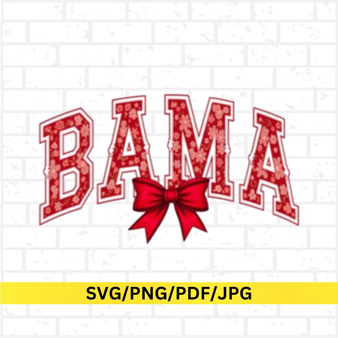 BAMA Svg Png Jpg Pdf, College Game Day Spirit Cheer Mom Design With Red ...