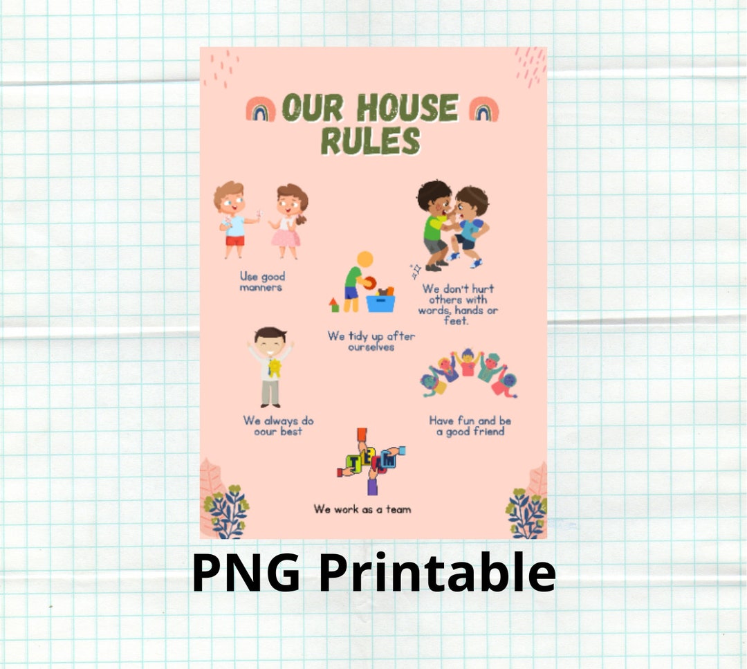 House Rules, House Rules Sign, House Rules Poster, Rules of the House ...